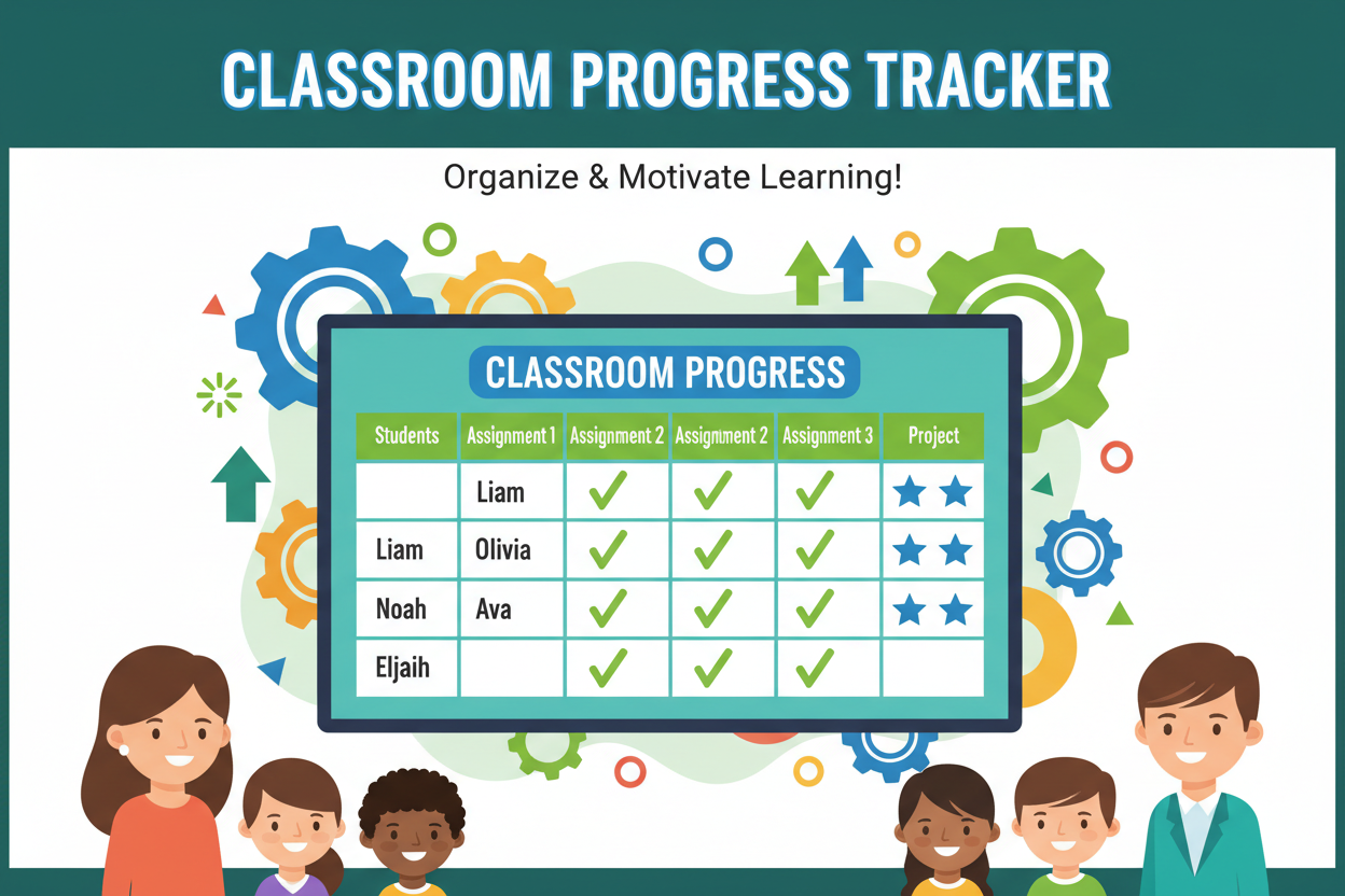 Classroom Progress Tracker – Printable PDF – WJC Products and Services